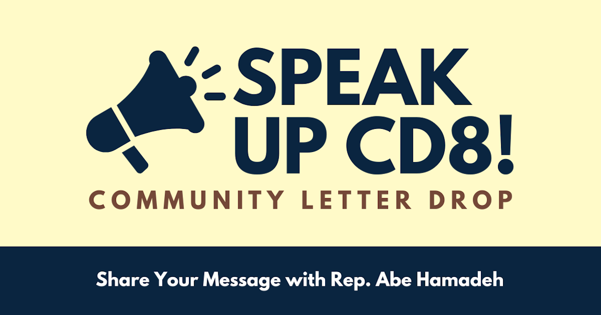 Speak Up CD-8: Community Letter Drop · Mobilize